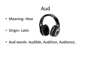 Eric and Mustafa's root words | PPTX