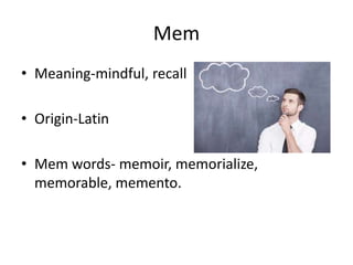 Eric and Mustafa's root words | PPTX
