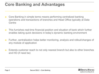Eric Anklesaria. Secure SDLC - Core Banking | PPTX