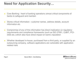 Eric Anklesaria. Secure SDLC - Core Banking | PPTX