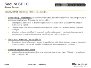 Eric Anklesaria. Secure SDLC - Core Banking | PPTX