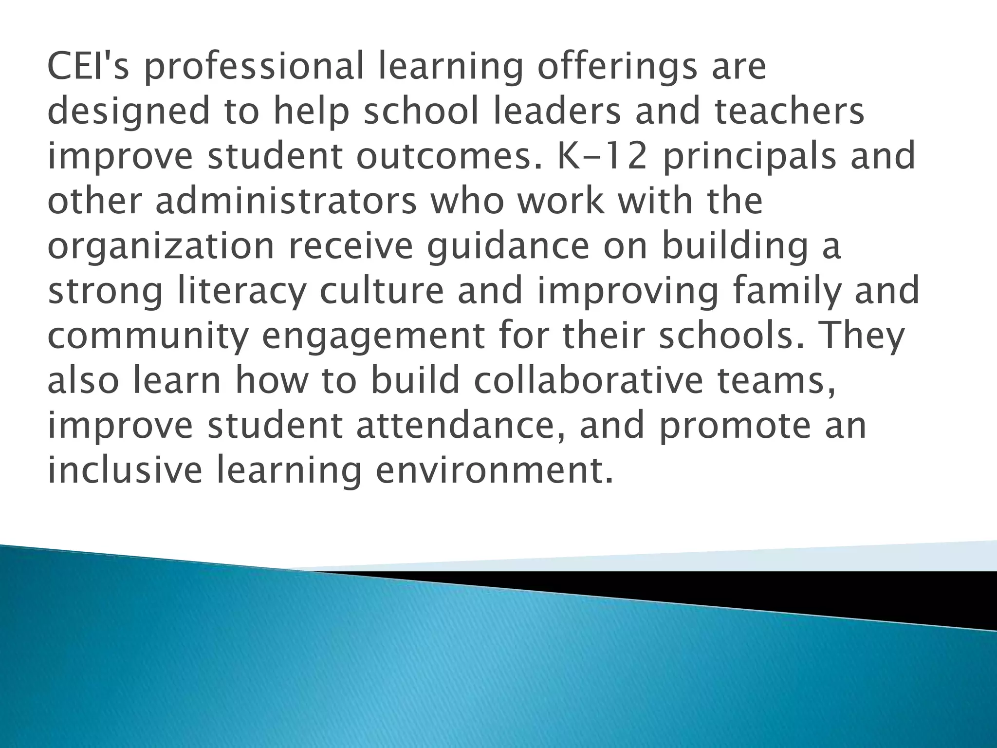 Professional Learning at the Center of Educational Innovation | PPTX