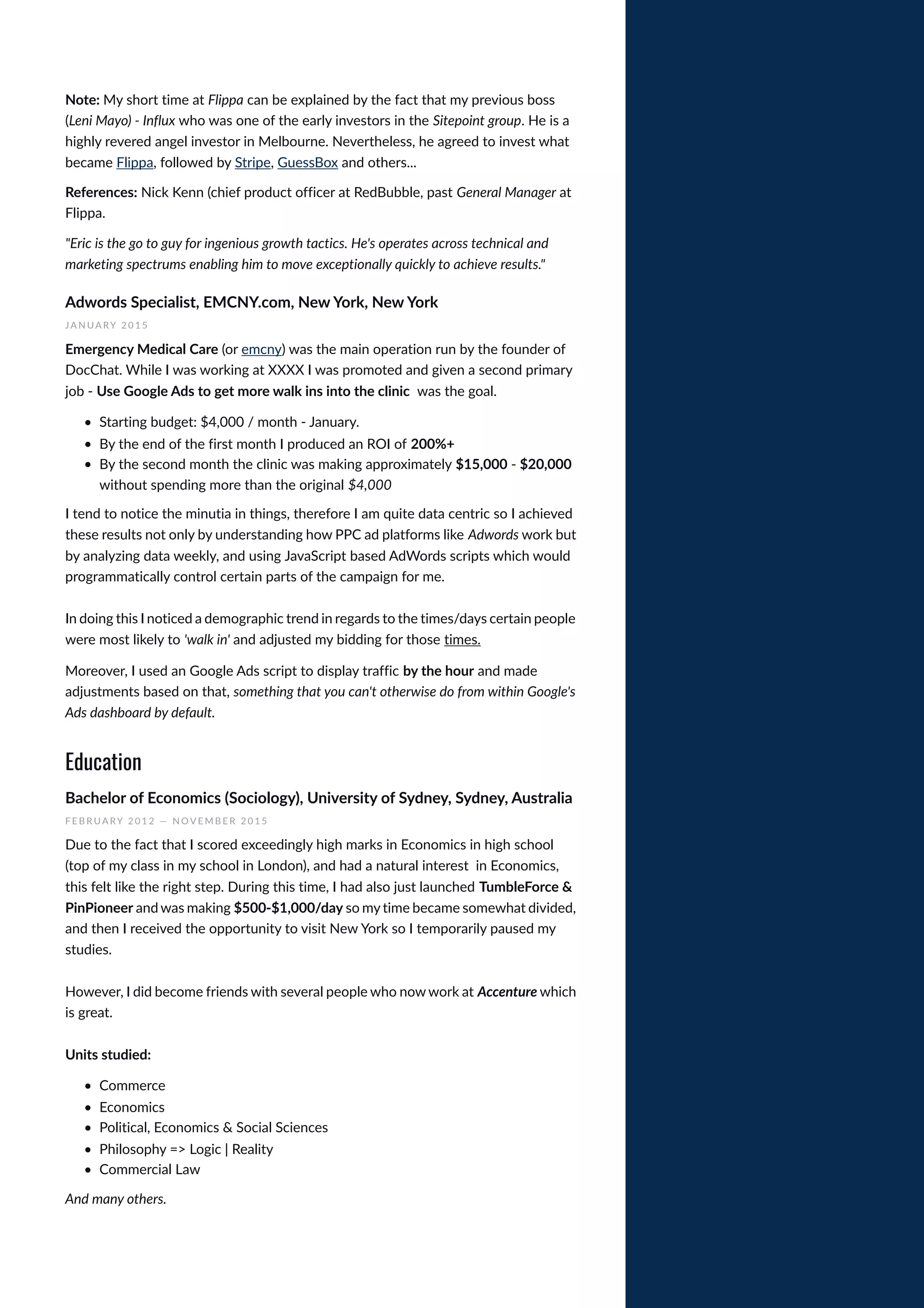 Eric Azizian Resume (November 18th, 2020) | PDF