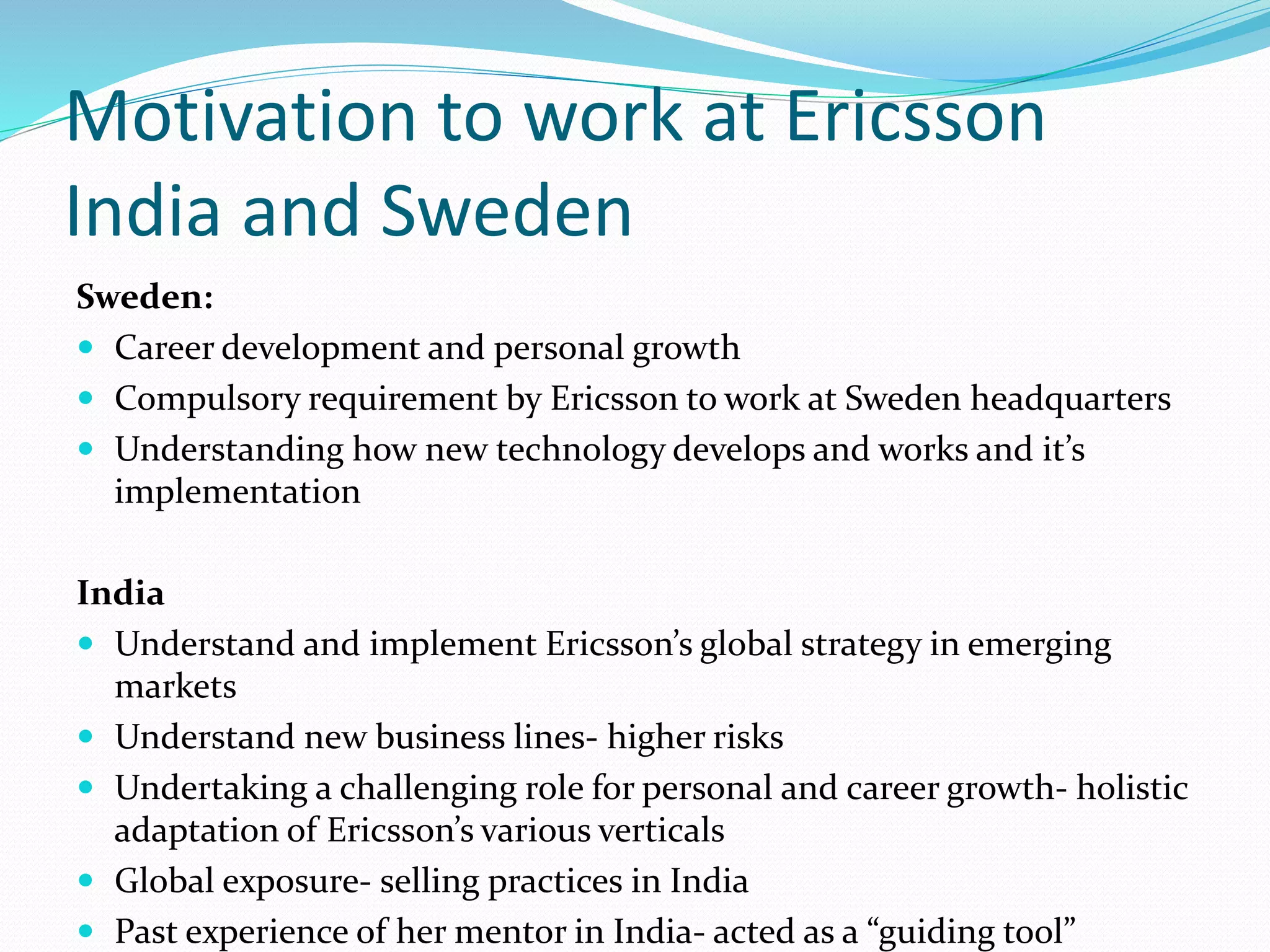Ericsson IHRM practices | PPTX