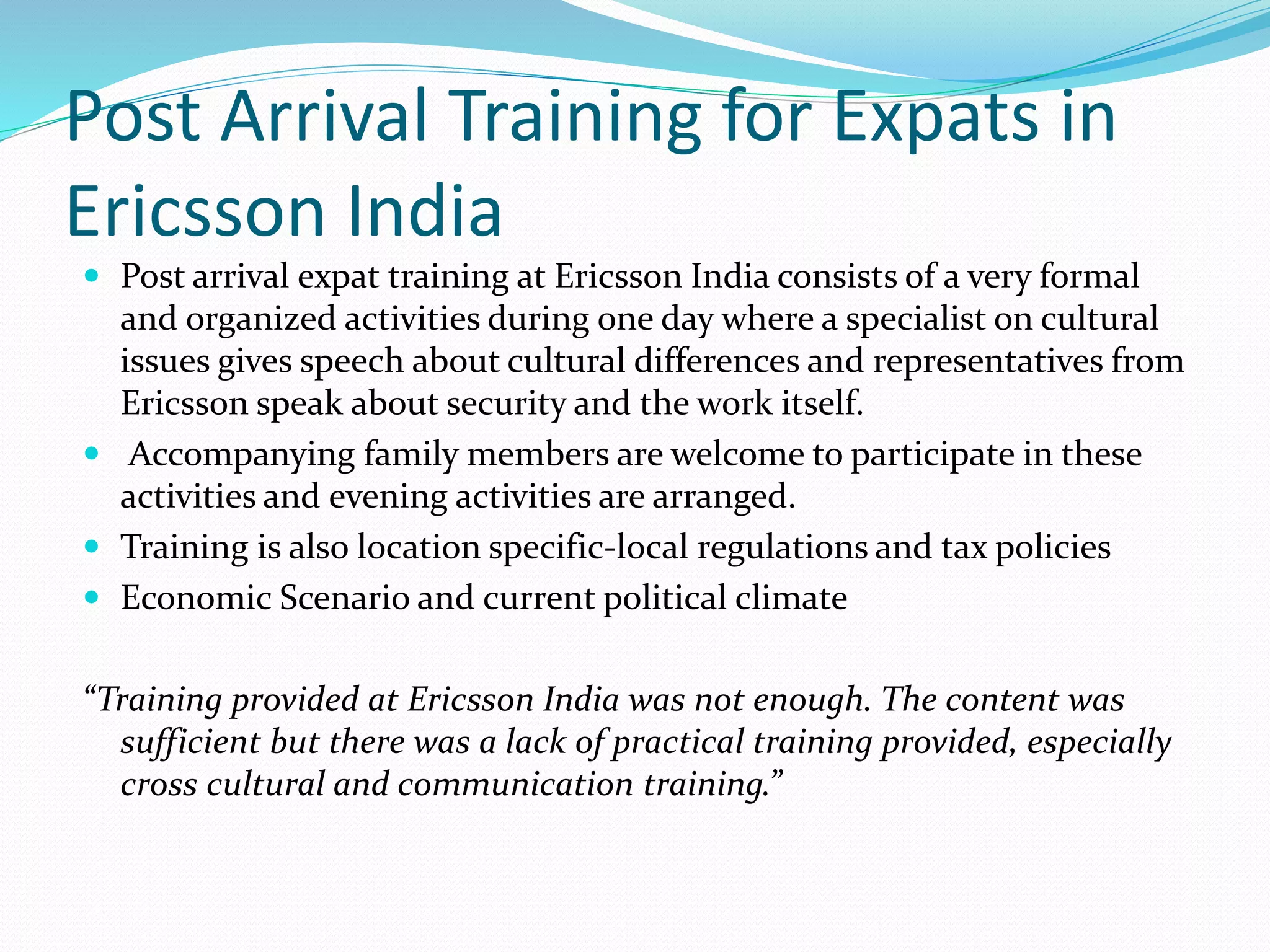 Ericsson IHRM practices | PPTX