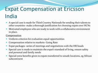 Ericsson IHRM practices | PPTX