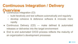 Using Docker EE in a CI/CD Workflow | PPTX
