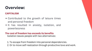 ERICH Fromm theory personality discusses the different needs of human ...