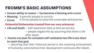 ERICH Fromm theory personality discusses the different needs of human ...