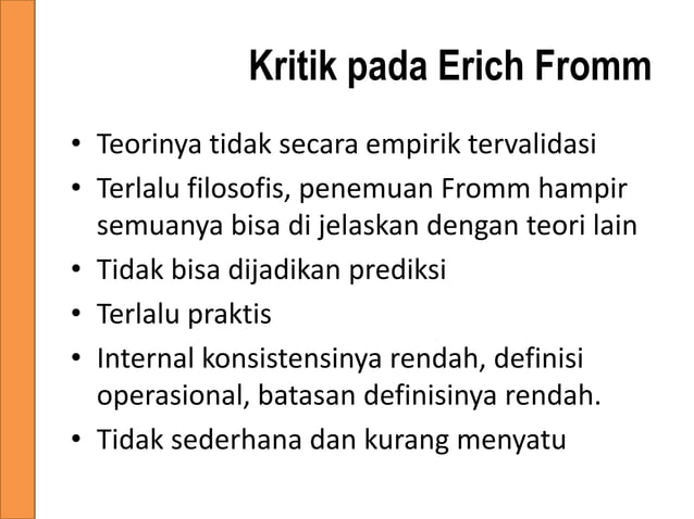 teori kepribadian Erich fromm | PPTX