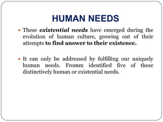 Erich fromm humanistic psychoanalysis | PPTX