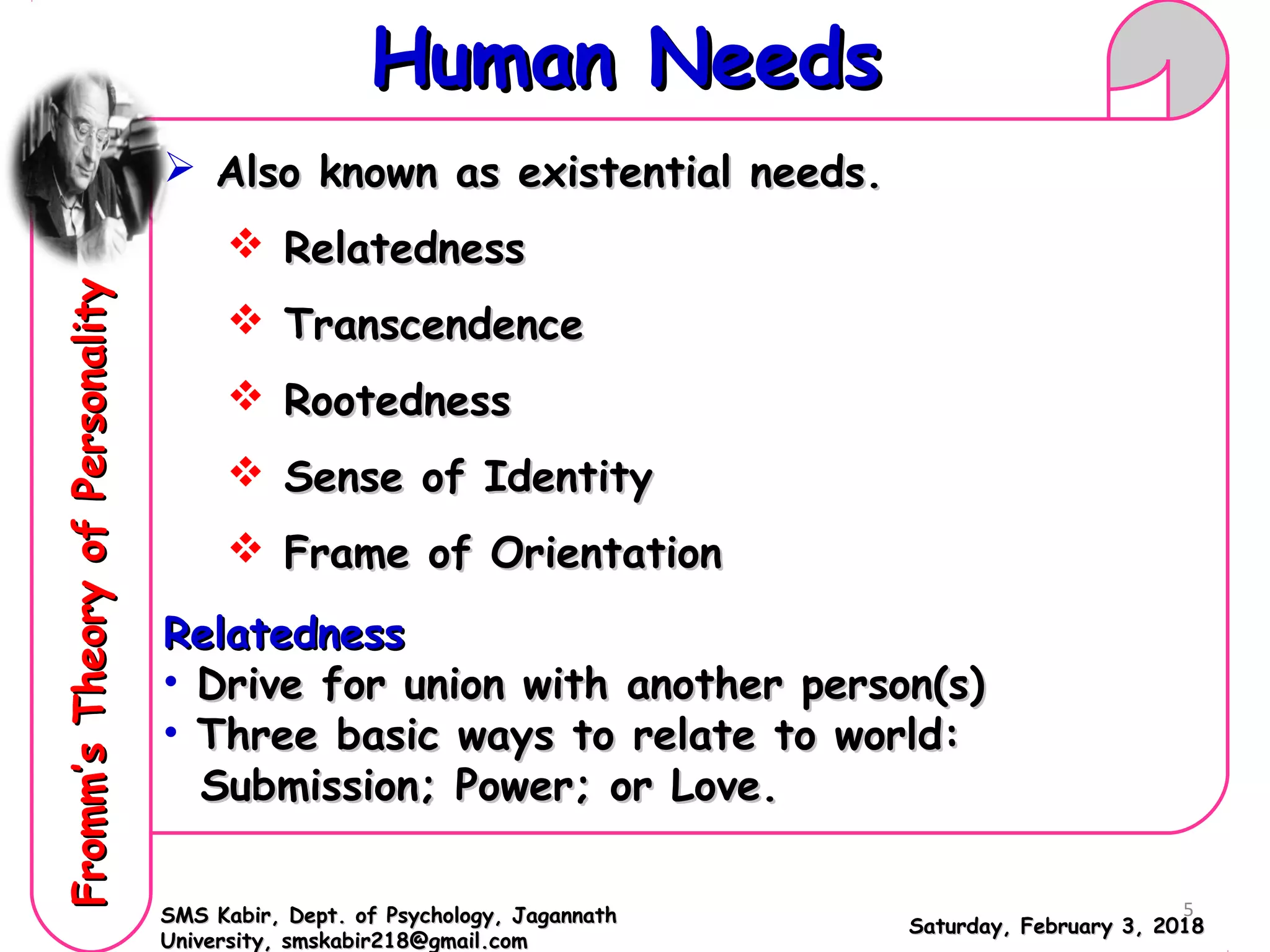 Erich fromm psychosocial theory | PPT