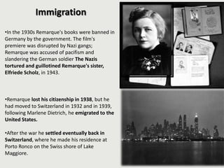 Erich Maria Remarque | PPTX
