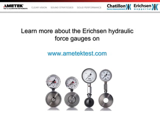 Erichsen Force Gauges | PPTX