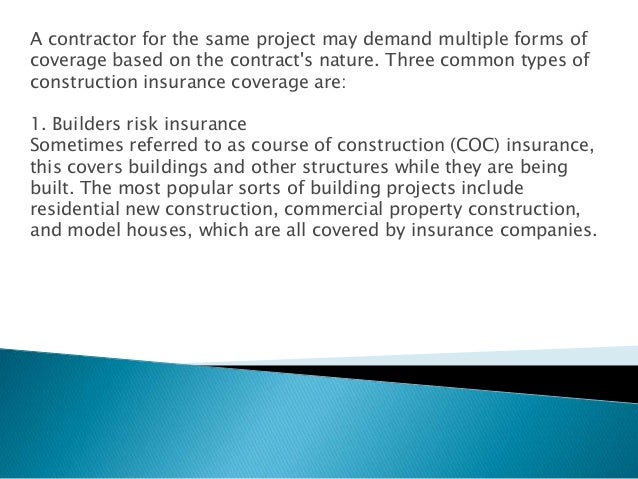 Three Types of Construction Insurance | PPT