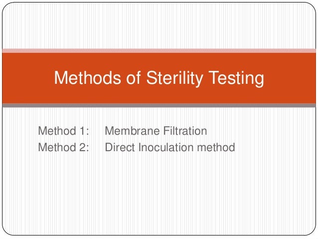 Eric Ittah PPT | Eric Ittah Sterility Testing PPT