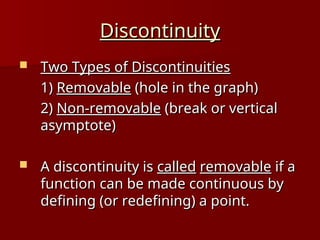 Continuity ppt- masteral (functions and relations) | PPT
