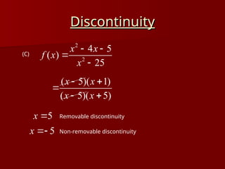 Continuity ppt- masteral (functions and relations) | PPT