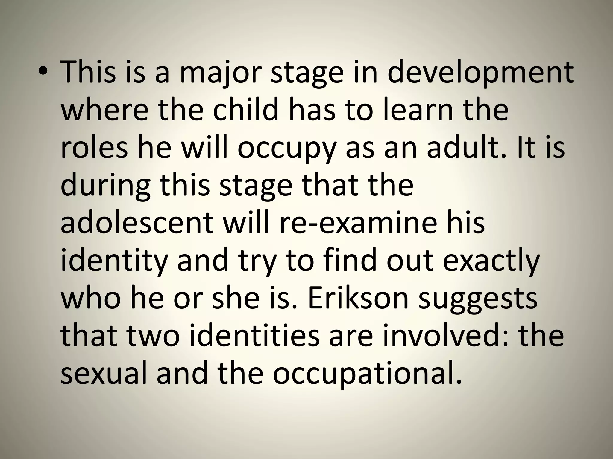 Erick erickson, psychosocial theory | PPTX