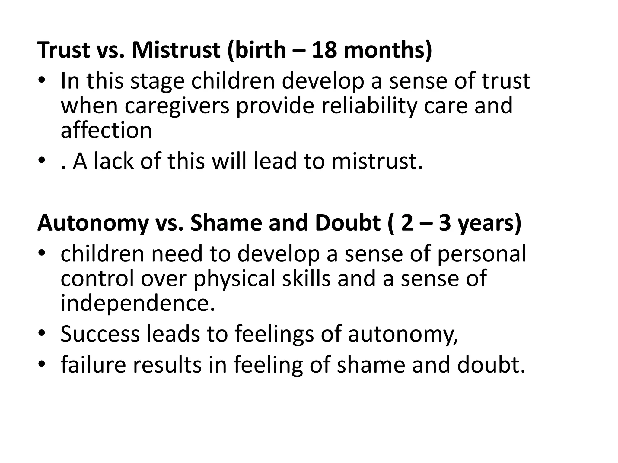Erickson development stages | PPTX