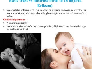 Psycological management of child in dentistry using Eriksons theory | PPTX