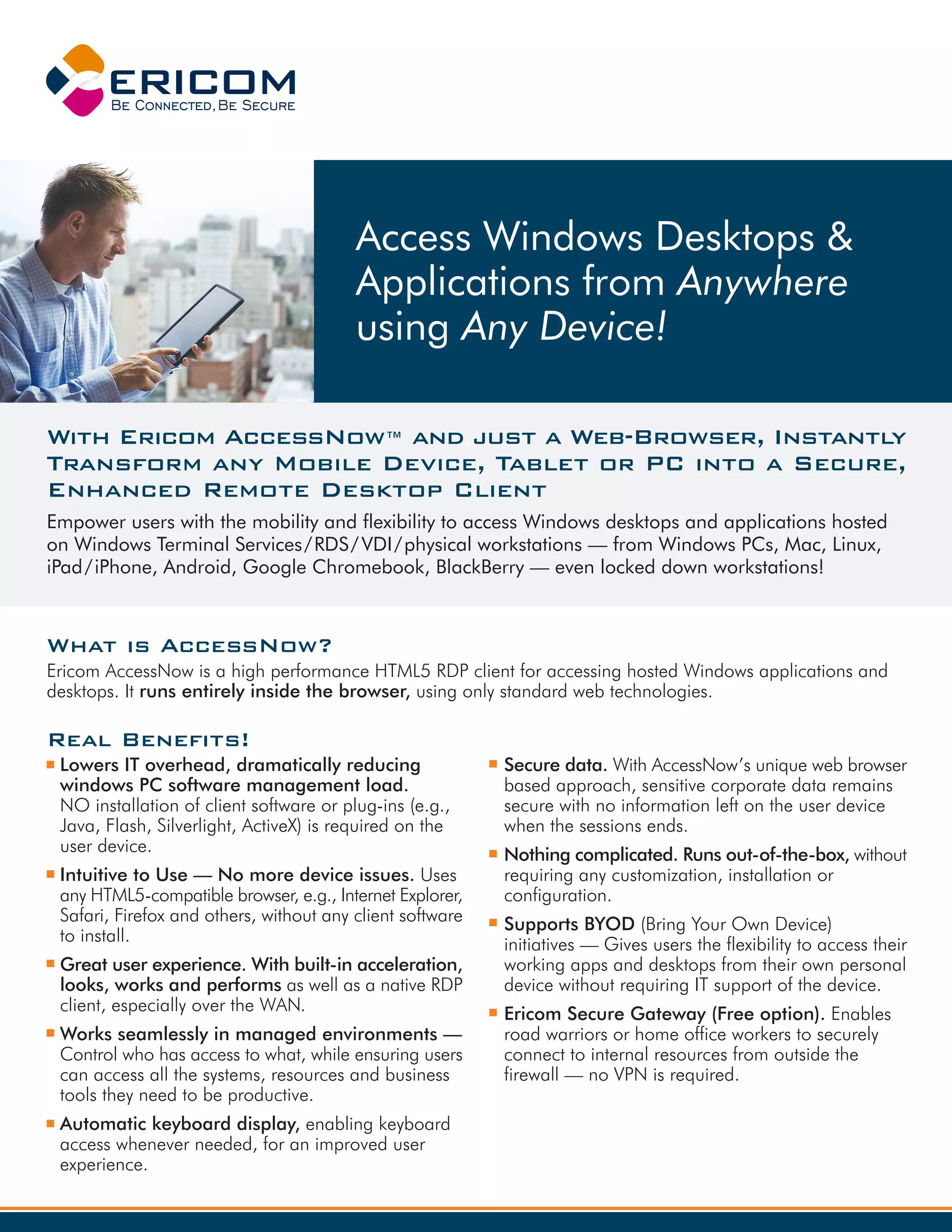 Ericom AccessNow™ datasheet | PDF