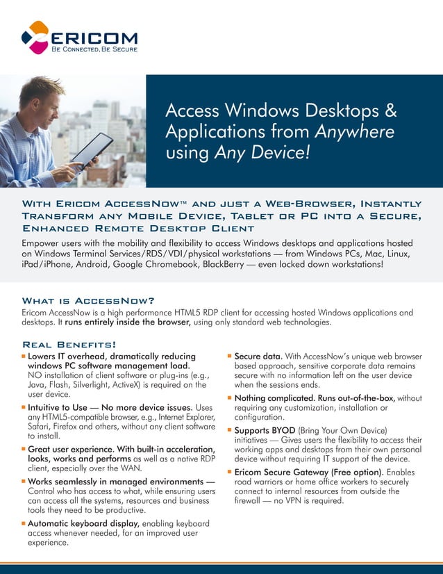 Ericom AccessNow™ datasheet | PDF