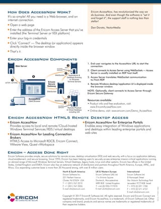 Ericom AccessNow™ datasheet | PDF | Computing | Technology & Computing