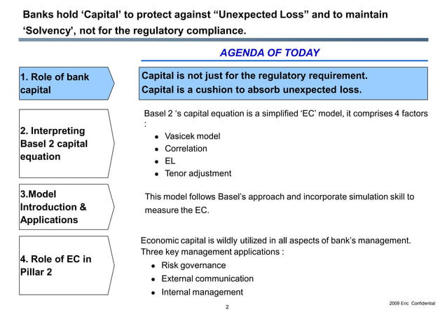 Eric on economic capital modeling | PPT