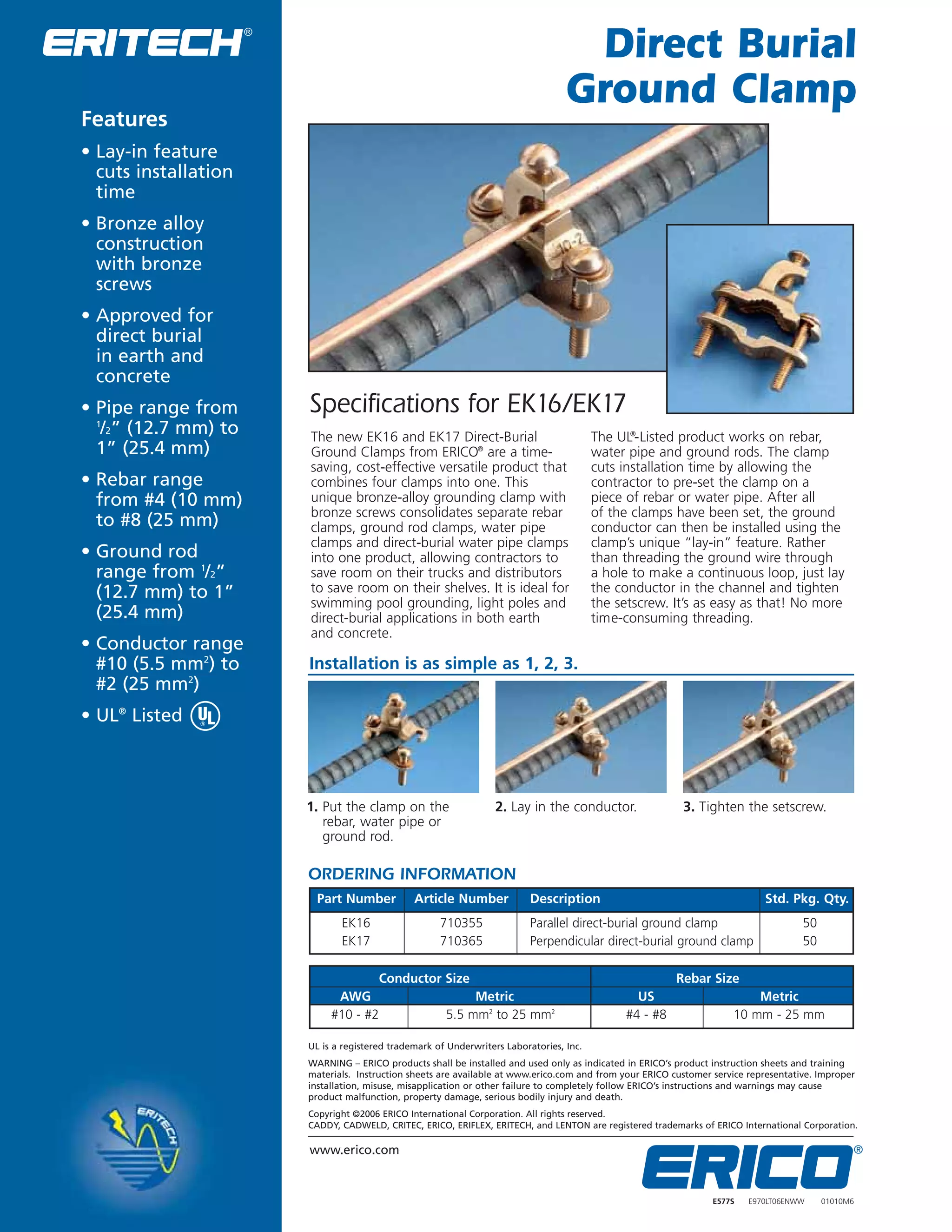 Erico Rebar Clamps | PDF