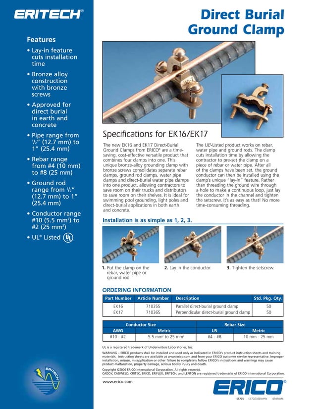 Erico Rebar Clamps | PDF