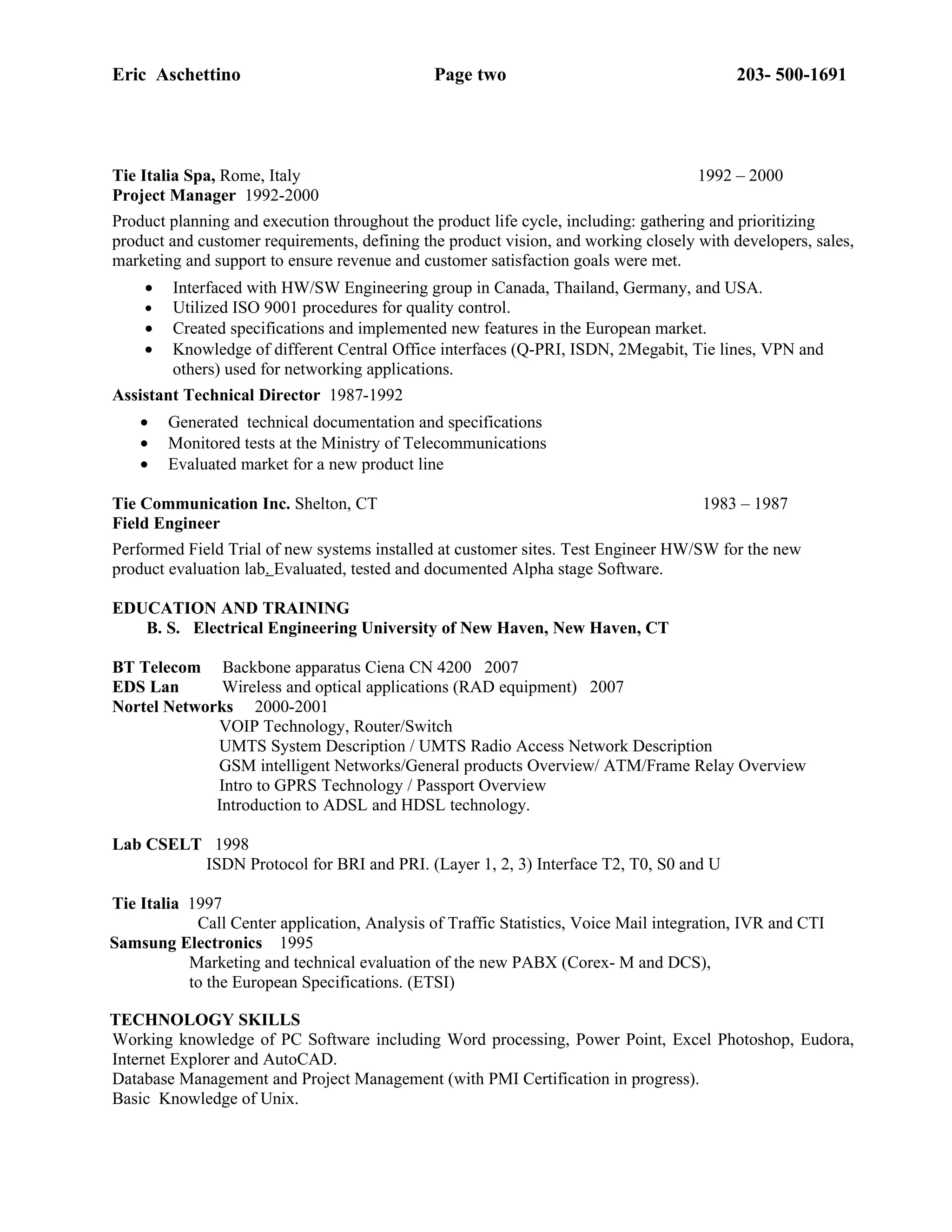 Eric Resume V1.1 C | DOC
