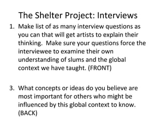 World History Shelter Project | PPT