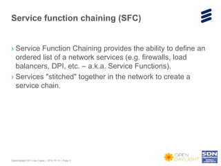 Layer 123 SDN World Congress OpenDaylight Service Function Chaining Use ...