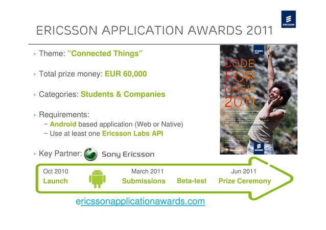 Ericsson Application Awards 2011 | PPT