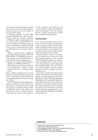 Ericsson Connected Home Solution | PDF