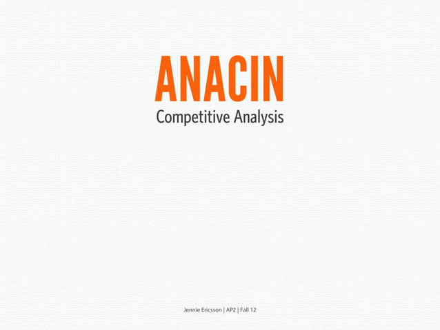 Anacin Competitive Analysis | PPT