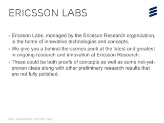 An Overview of All Ericsson Labs APIs | PDF