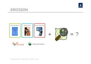 Ericsson Labs at SotM 2010 | PPT