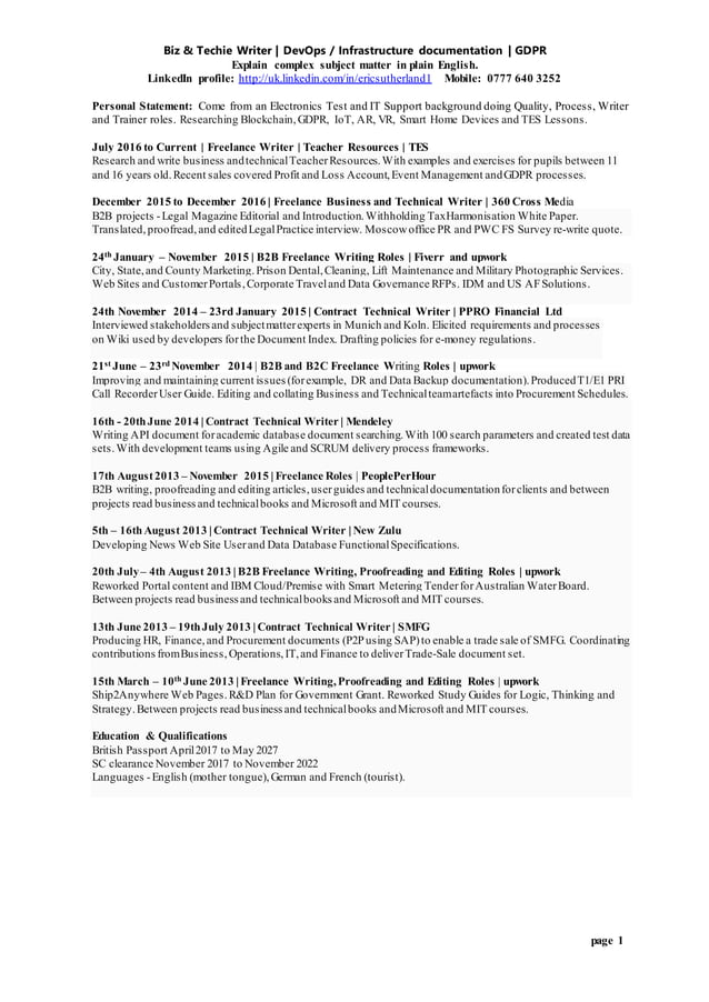 Eric sutherland 1 page cv | DOCX