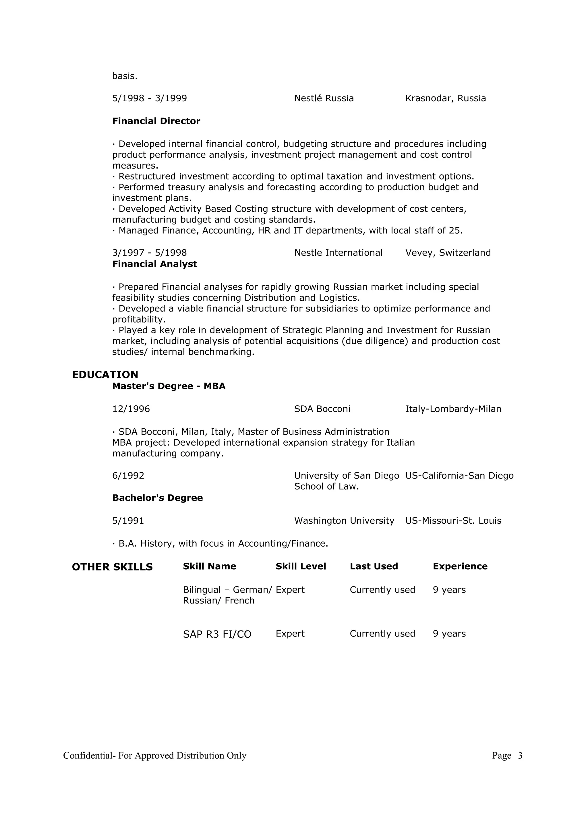 Eric Vigod Cv V2011.2 | PDF