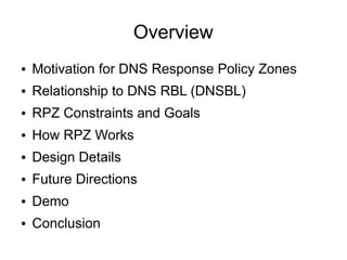 PLNOG 5: Paul Vixie - Response Policy Zones for the Domain Name System (DNS RPZ) | PDF