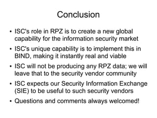 PLNOG 5: Paul Vixie - Response Policy Zones for the Domain Name System ...