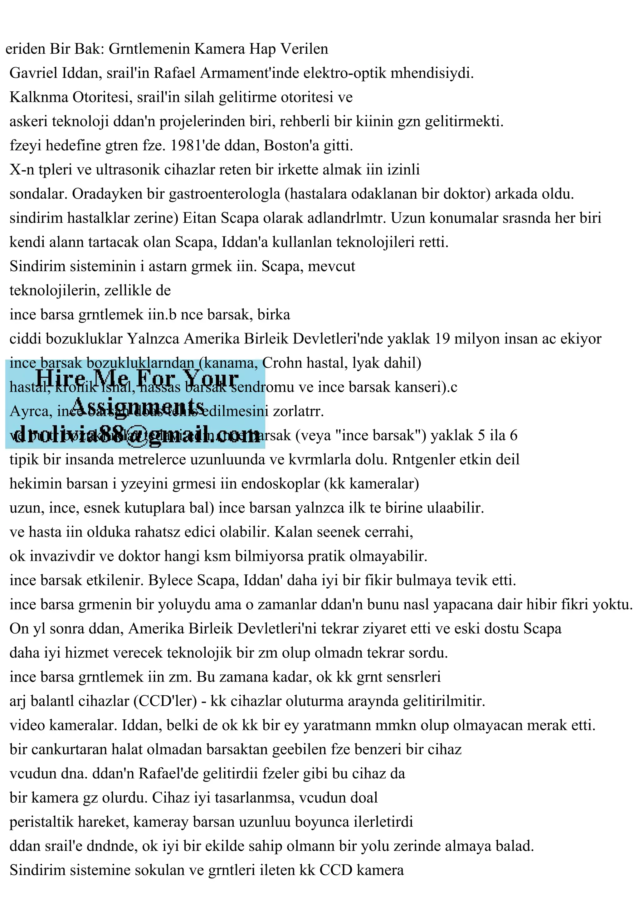 eriden Bir Bak G r nt lemenin Kamera Hap Verilen Gavriel Iddan, .pdf