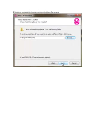 MANUAL DE INSTALACON DE WAMPSERVER | DOCX