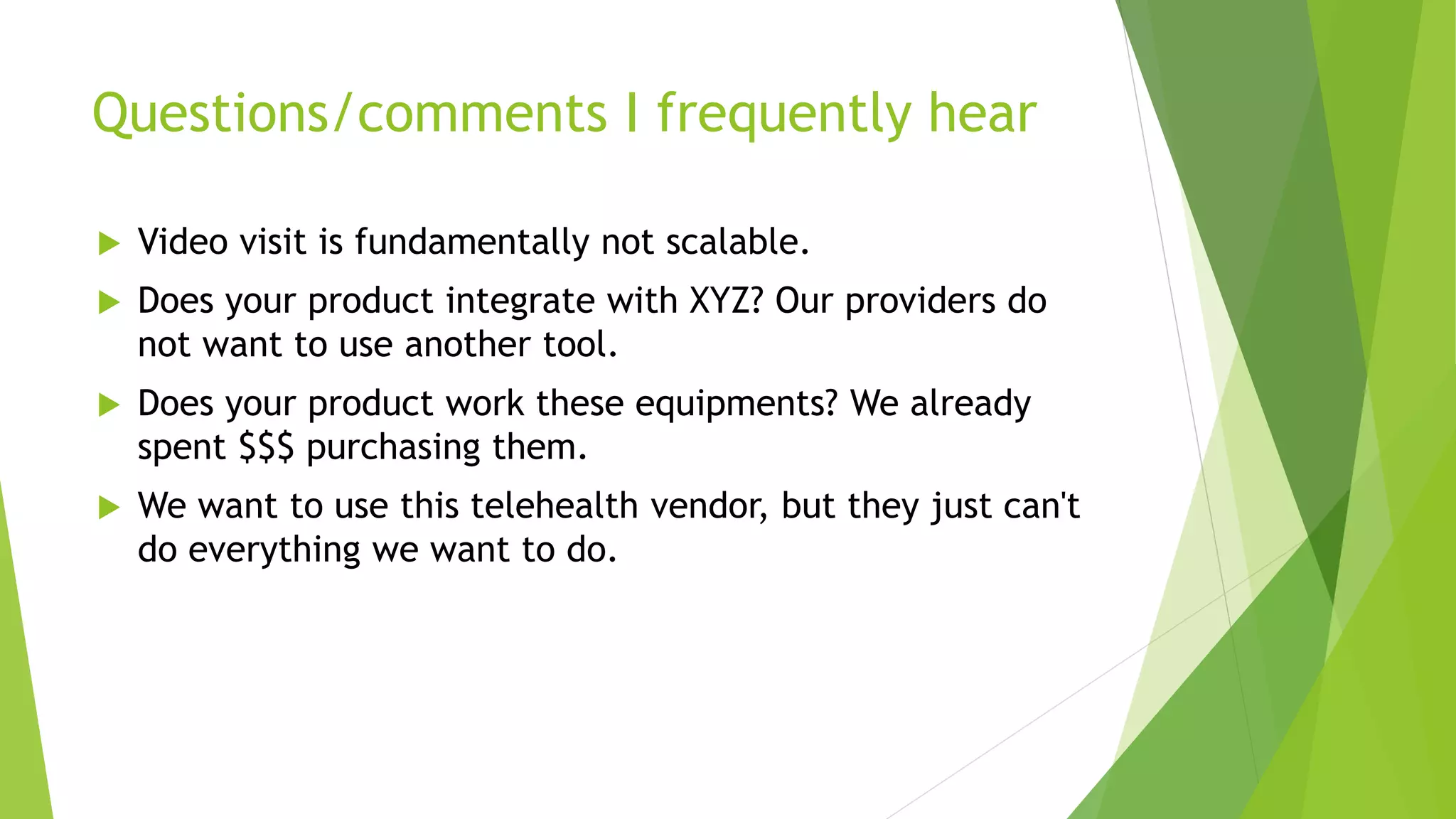 Designing a Scalable Telehealth System - Erika Chuang, PhD, VSee - TFSS | PPTX