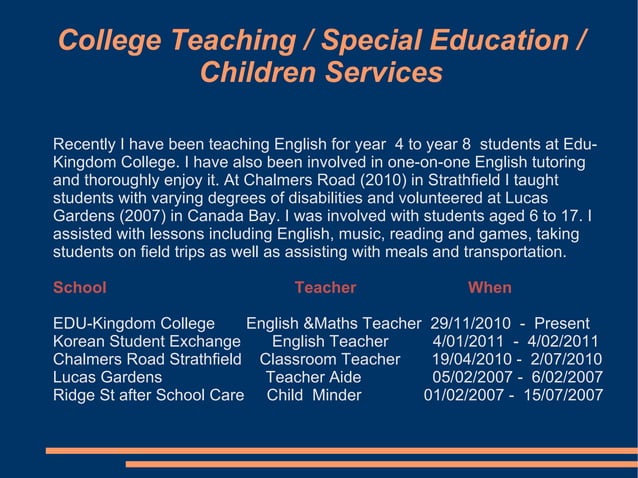 Erika Rimes Resume Powerpoint | PPT