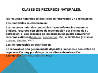 Recursos NATURALES | PPTX