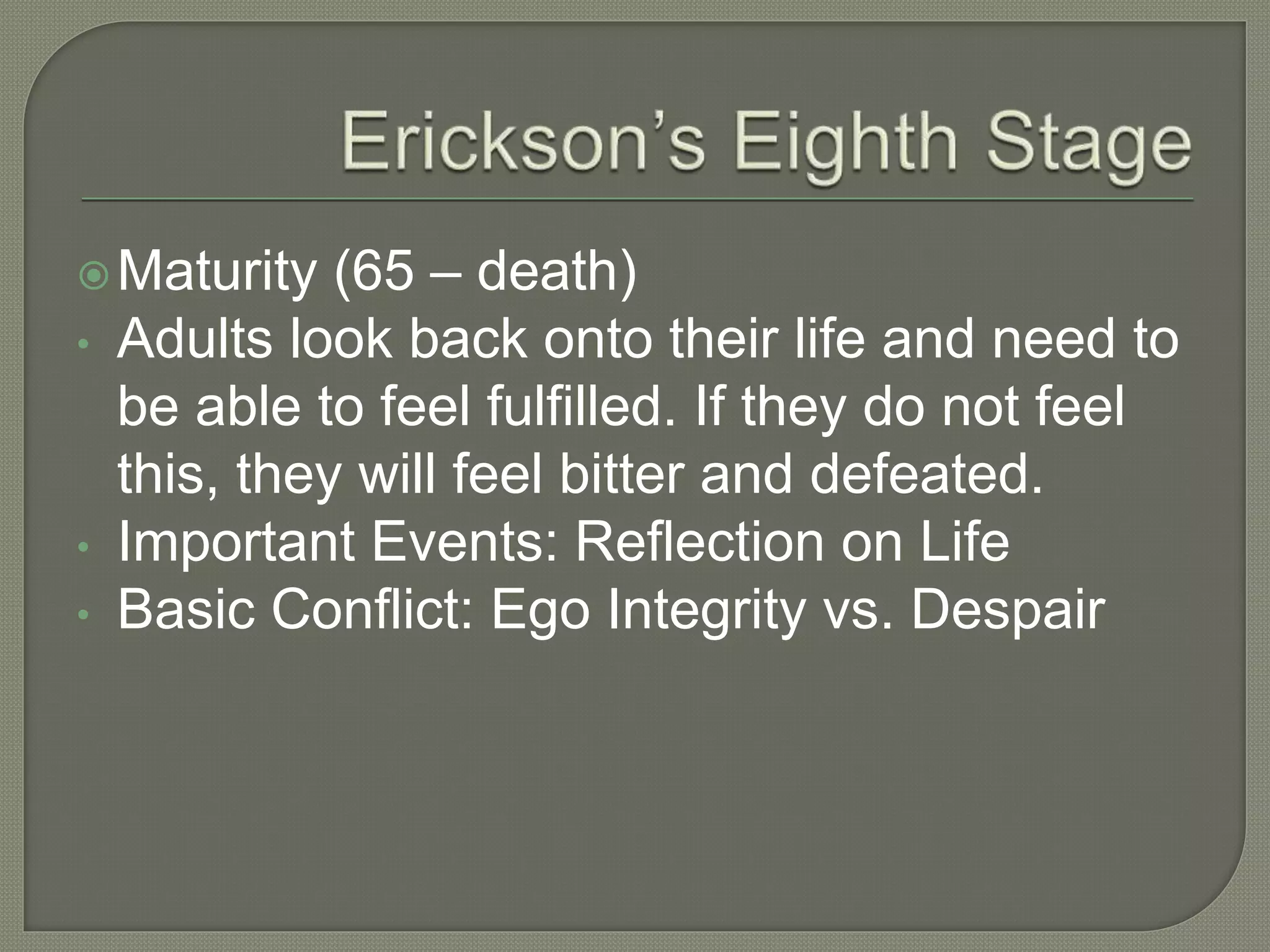 Erik Erikson 8 Stages Child Development. By: Raza Raheel | PPT