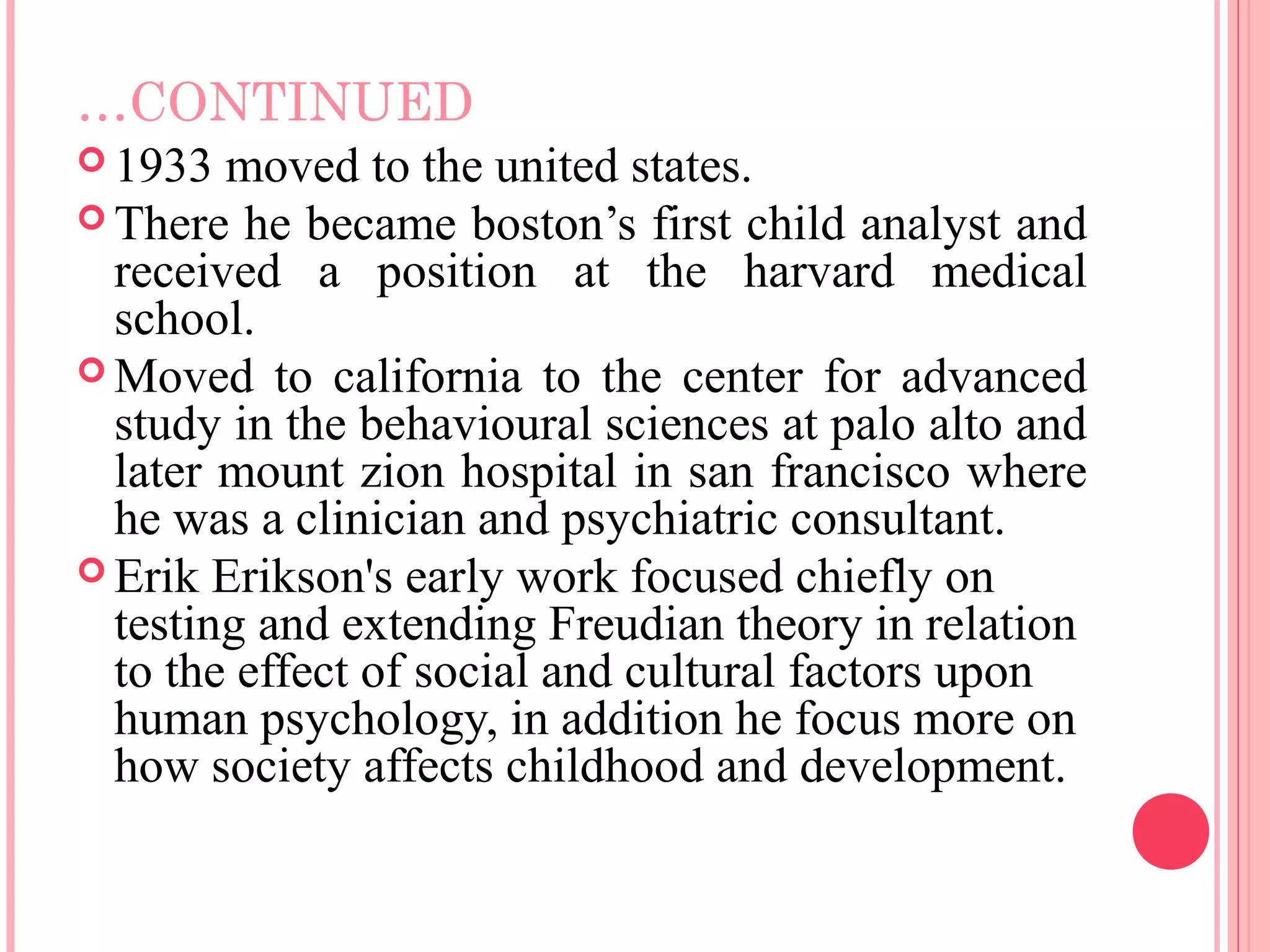 Erik erikson | PPT